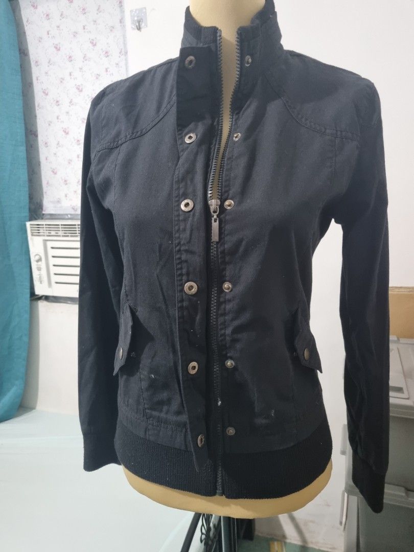 Black Crissa Jeans jacket, Women's Fashion, Coats, Jackets and ...