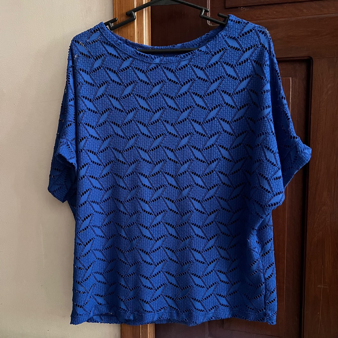 Blue Beach Cover Up Free Size, Women's Fashion, Swimwear, Bikinis ...