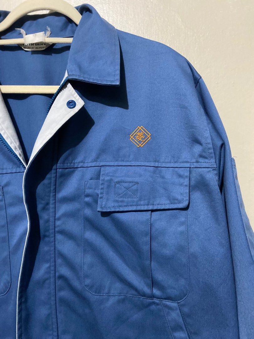 Blue Vintage Factory Jacket, Women's Fashion, Coats, Jackets and ...