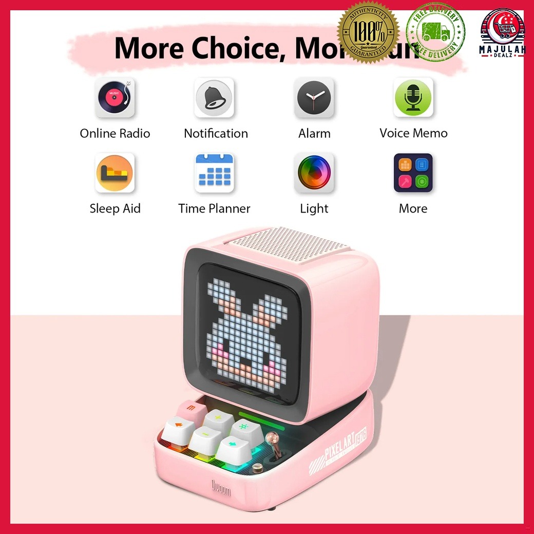 New Divoom Ditoo-Pro: Retro Pixel Art Bluetooth Speaker with Smart Alarm and DIY LED Display on ...