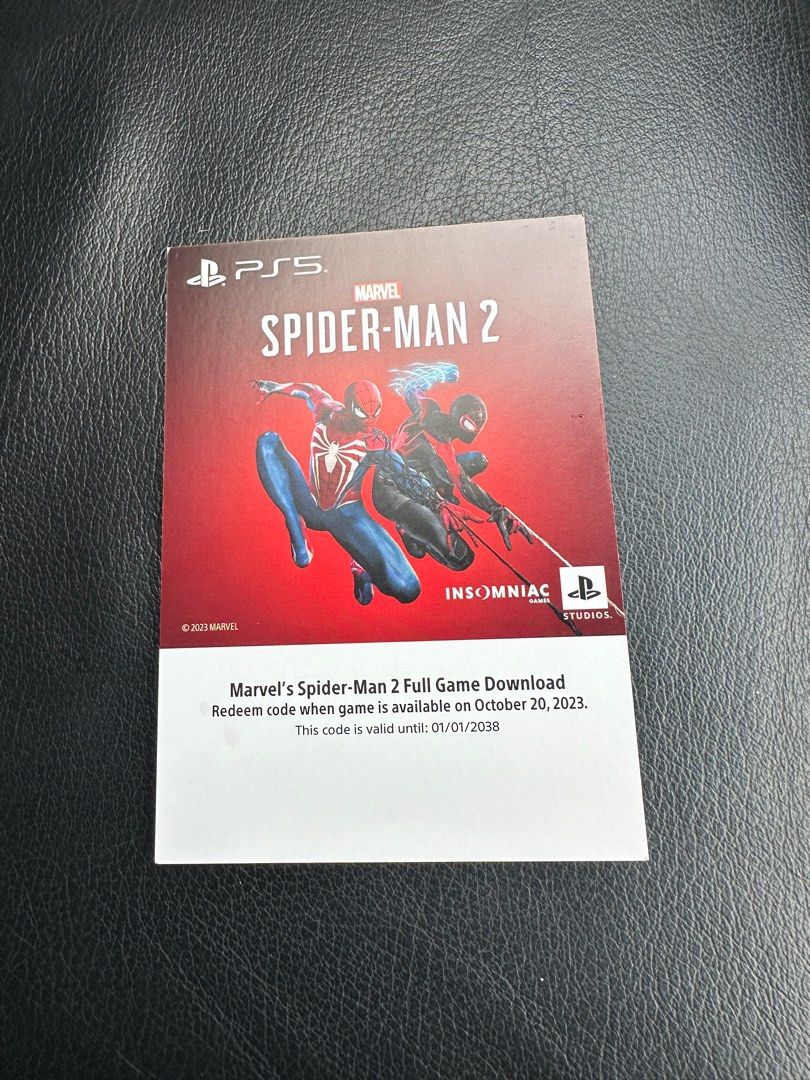 (Brand New) PS5 Spider Man 2 PSN Voucher Code Spider-Man 2, Video ...