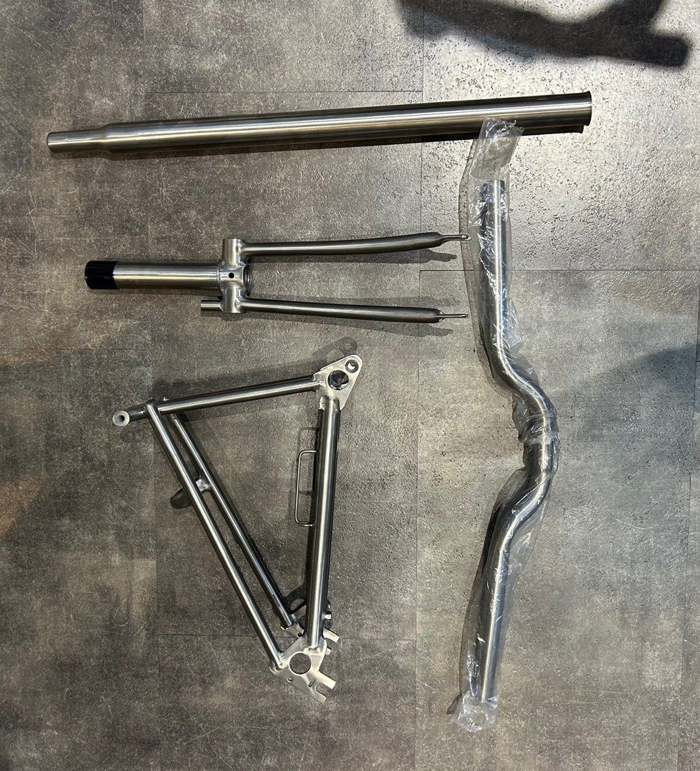 Brompton Titanium Fork, Triangle, Seatpost, Handlbar, Sports Equipment, Bicycles & Parts, Parts ...