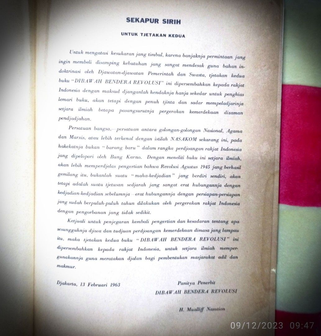 Buku Dibawah Bendera Revolusi 1964 oleh Ir.Sukarno Jilid Pertama, Buku ...