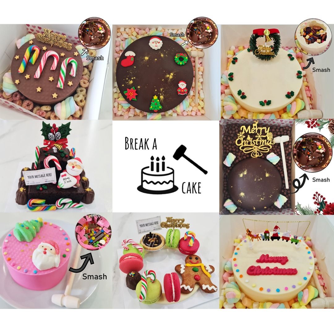 Candy Canes Chocolate Smash Pinata Cake, Food & Drinks, Homemade Bakes ...