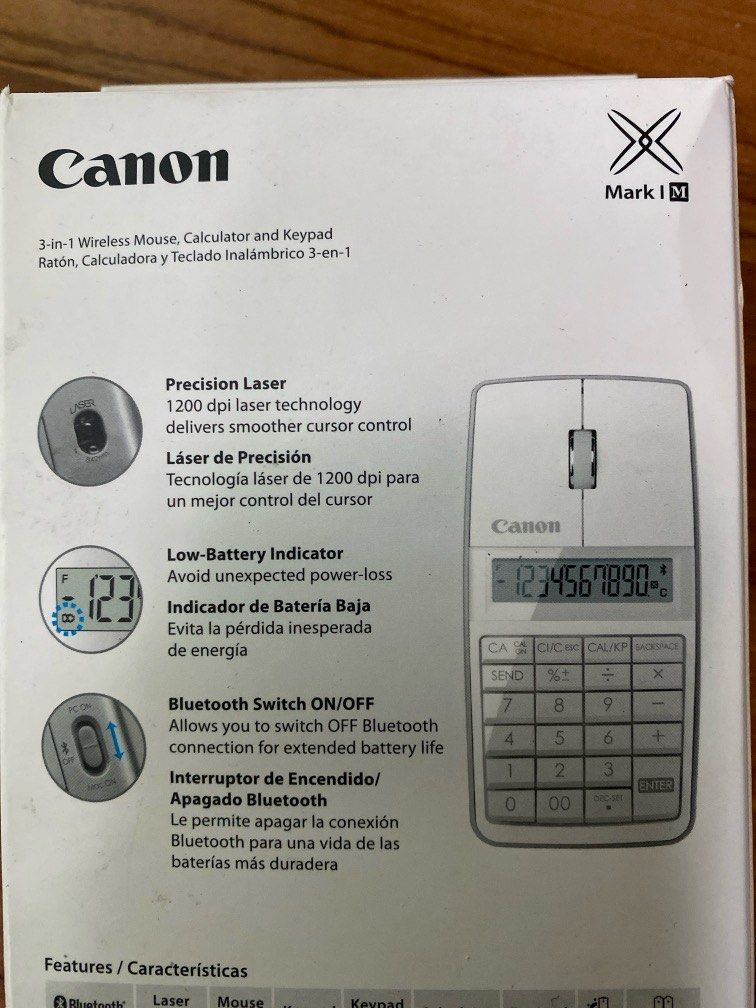 Canon 3 in 1 Bluetooth Mouse Calculator Keypad, Computers & Tech, Parts ...
