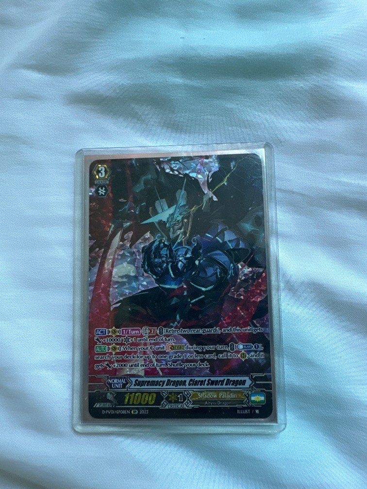 Cardfight Vanguard Supremacy Dragon, Claret Sword Dragon SP history collection, Hobbies & Toys ...