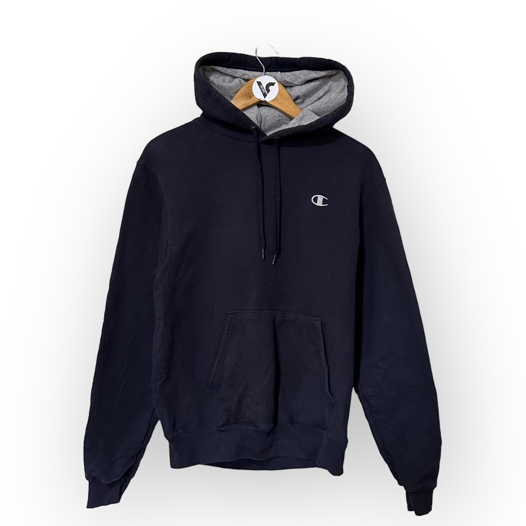 Champion Side Logo Blue Hoodie, Men's Fashion, Tops & Sets, Hoodies on ...