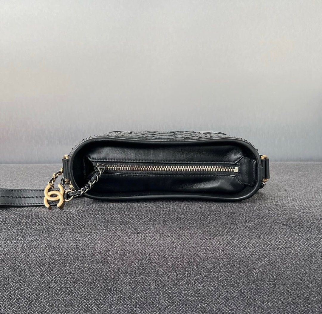 Chanel Gabrielle Small Python / Patent Black, Luxury, Bags & Wallets on ...
