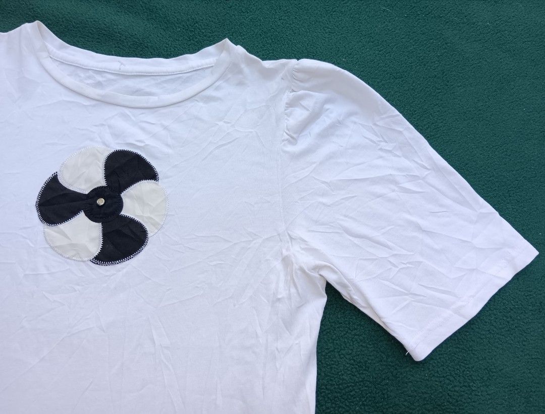 Chanel wheel shirt, Women's Fashion, Tops, Blouses on Carousell