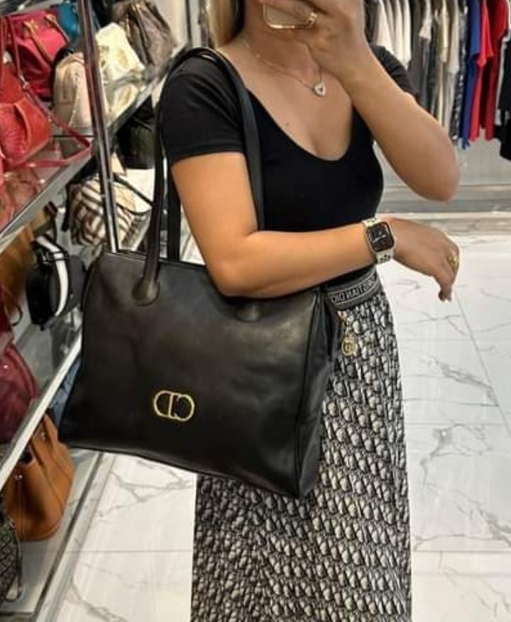 Christian Dior CD logo Vintage Shoulder Tote Bag, Luxury, Bags ...
