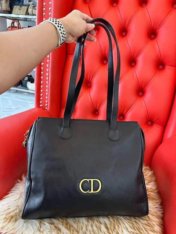 Christian Dior CD logo Vintage Shoulder Tote Bag, Luxury, Bags ...
