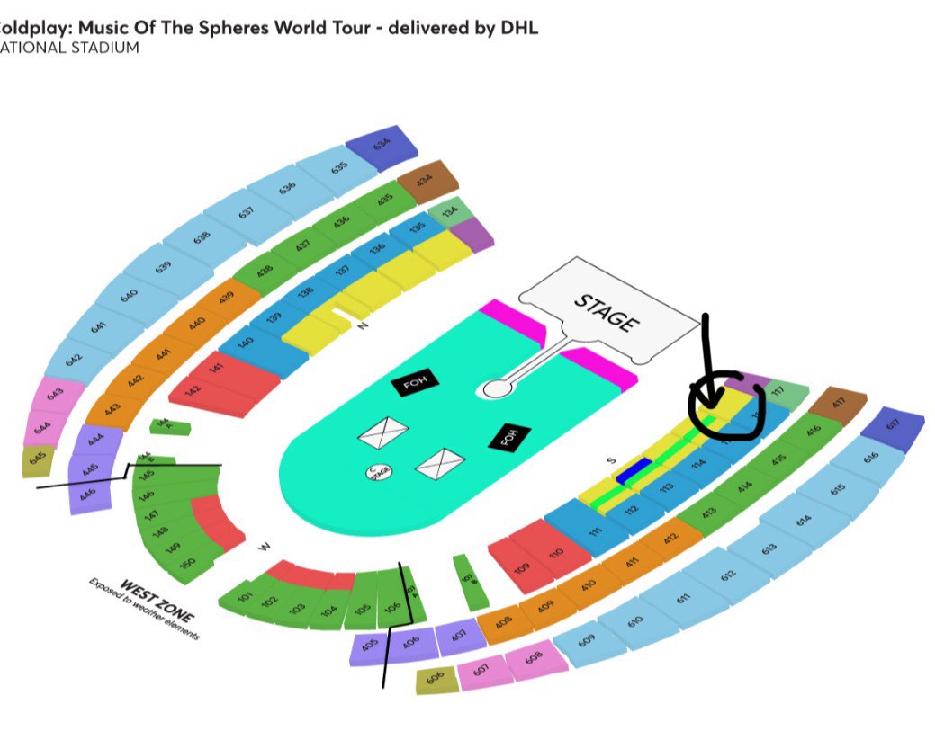 Coldplay CAT 1 Ticket 26 Jan, Friday, Tickets & Vouchers, Event Tickets ...