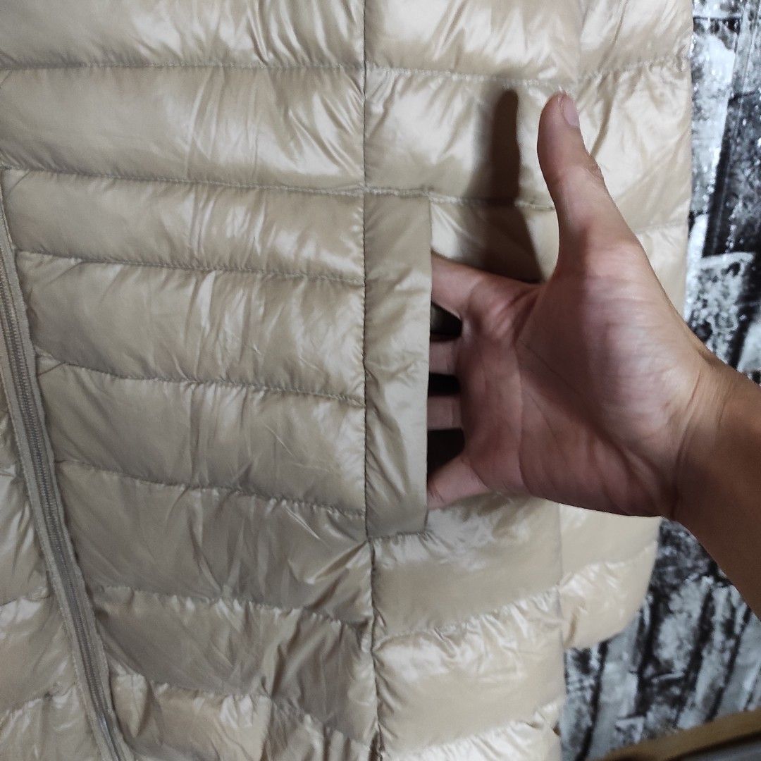 Cream Long Puffer Jacket, Women's Fashion, Coats, Jackets and Outerwear ...