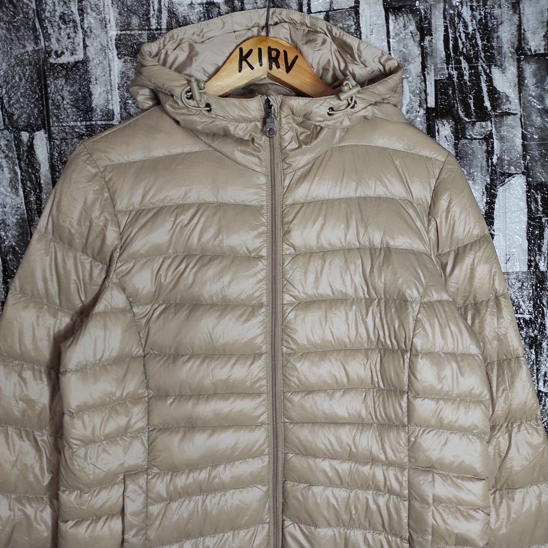 Cream Long Puffer Jacket, Women's Fashion, Coats, Jackets and Outerwear ...