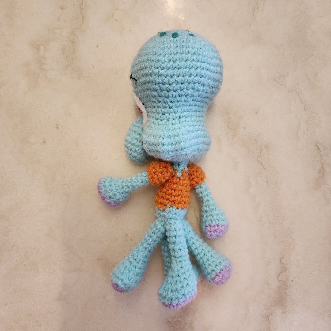 Crochet- SpongeBob Squidward, Hobbies & Toys, Toys & Games on Carousell