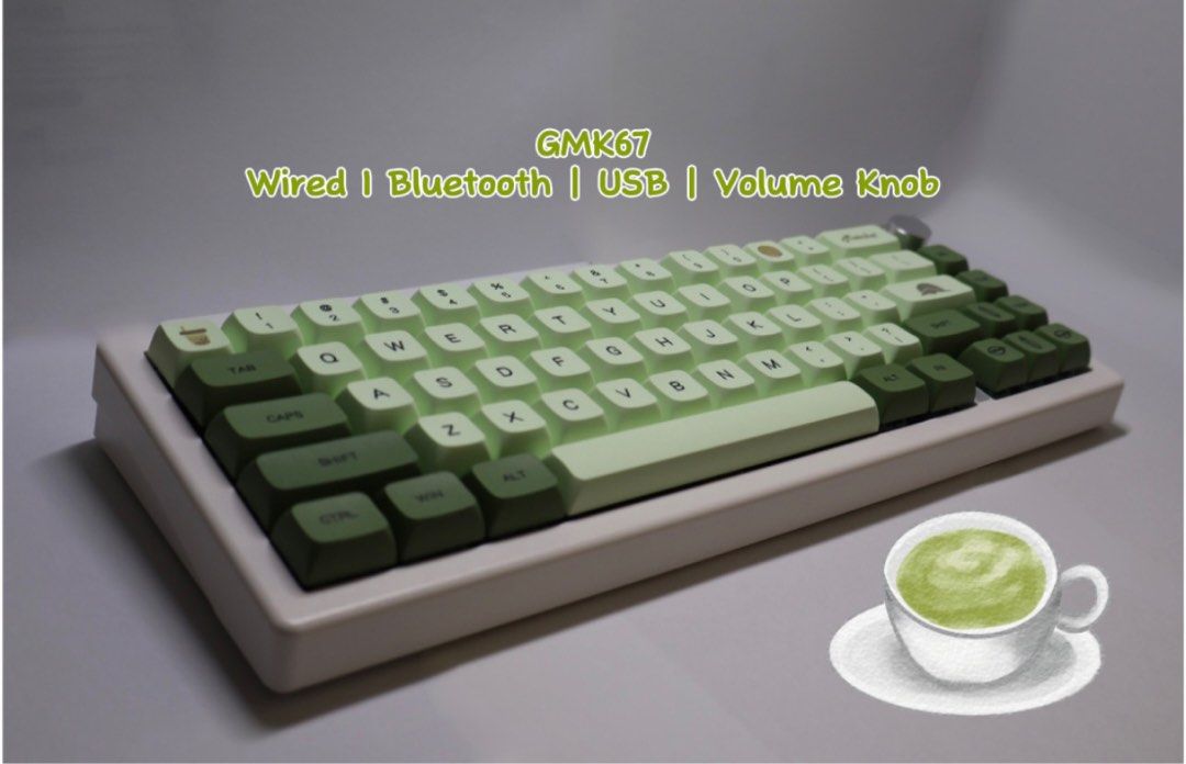 Curated Matcha GMK67 Custom Keyboard, Computers & Tech, Parts ...