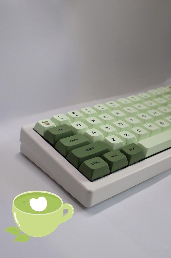 Curated Matcha GMK67 Custom Keyboard, Computers & Tech, Parts ...