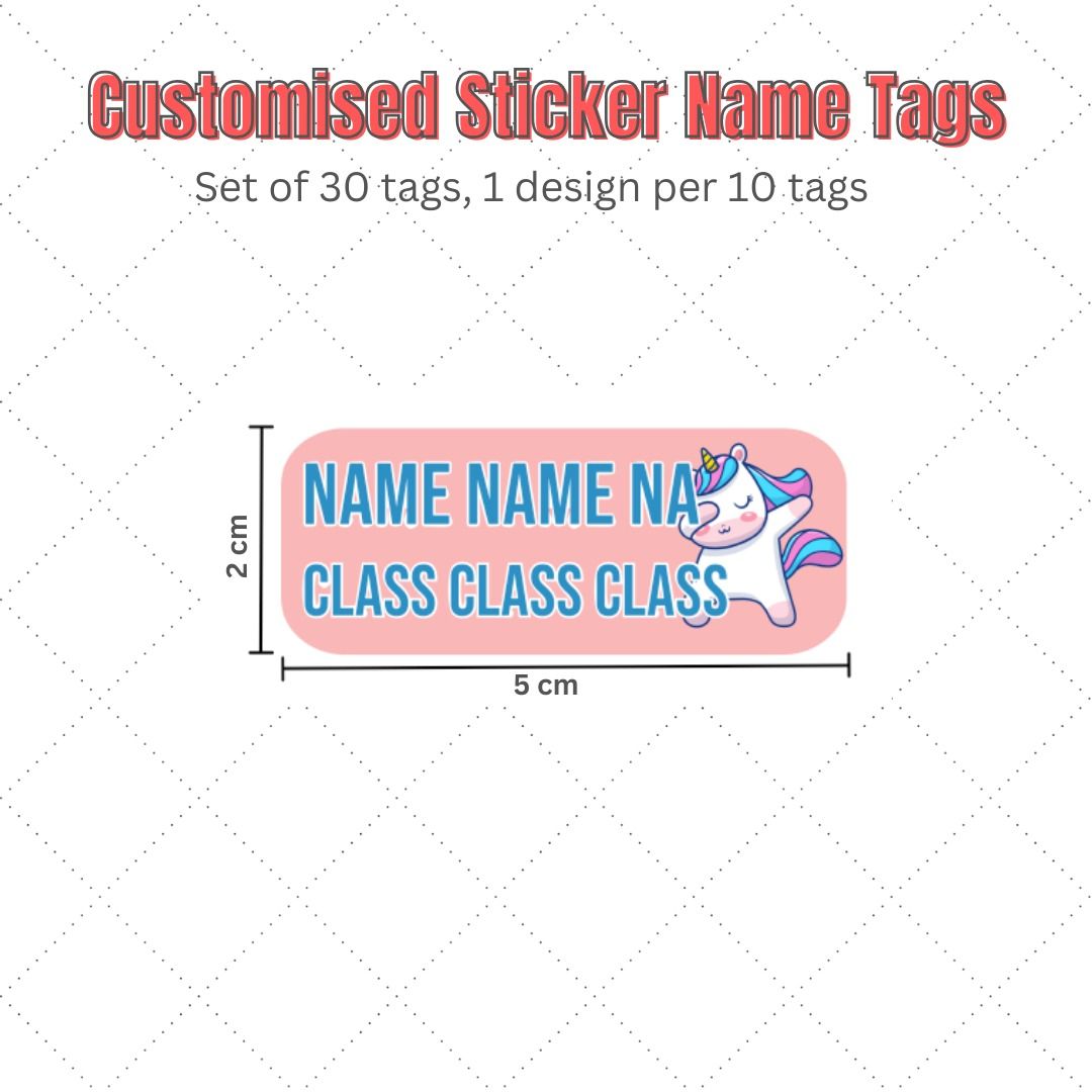 Customised Sticker Name Tags / Labels, Hobbies & Toys, Stationery ...
