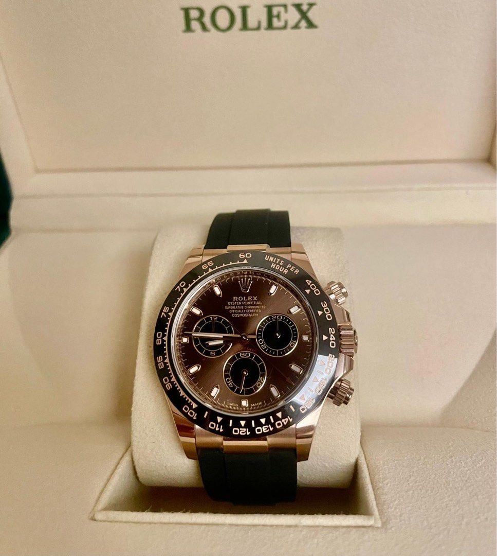 Daytona rose gold chocolate, Luxury, Watches on Carousell