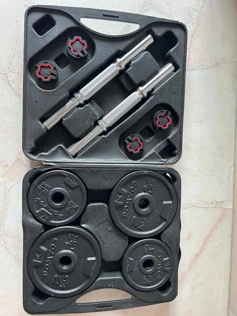 Decathlon 20 KG weight training kit, Sports Equipment, Exercise ...