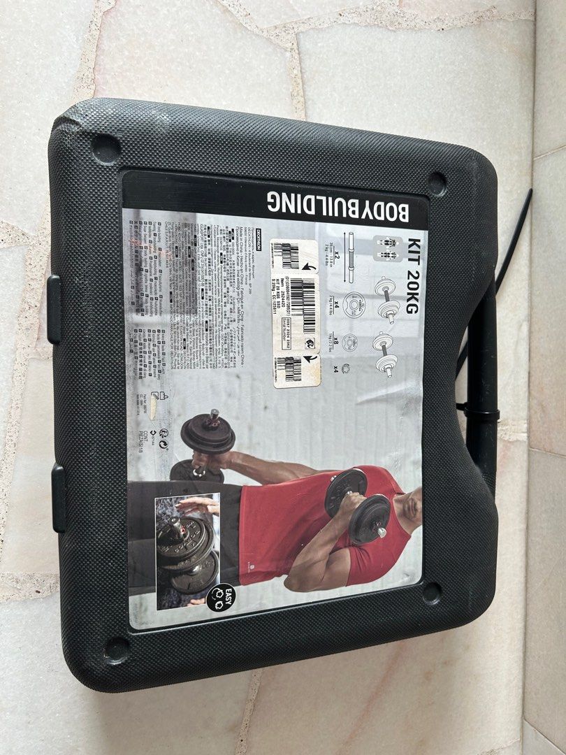 Decathlon 20 KG weight training kit, Sports Equipment, Exercise ...