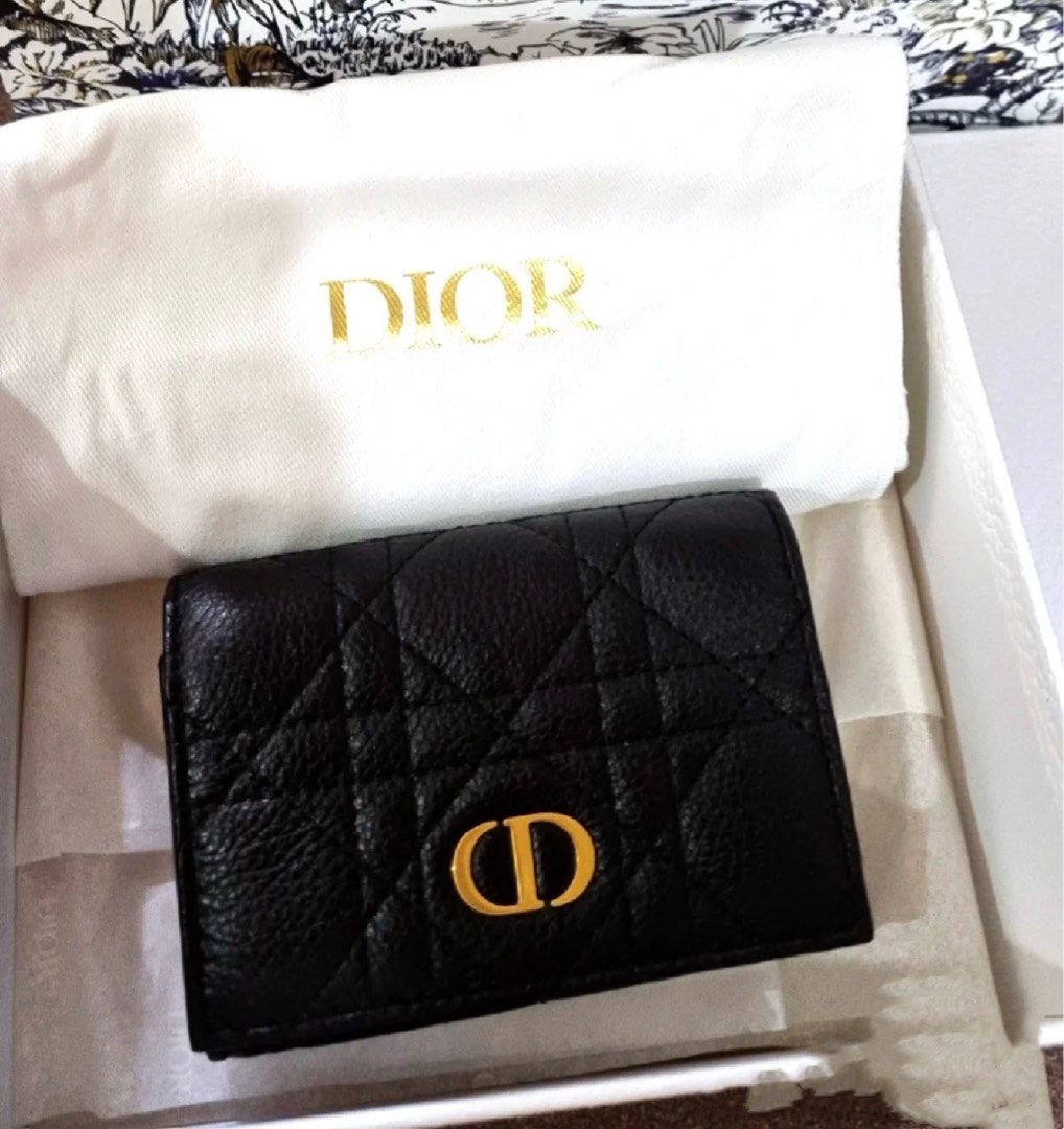 Dior caro card holder, 名牌, 手袋及銀包 - Carousell