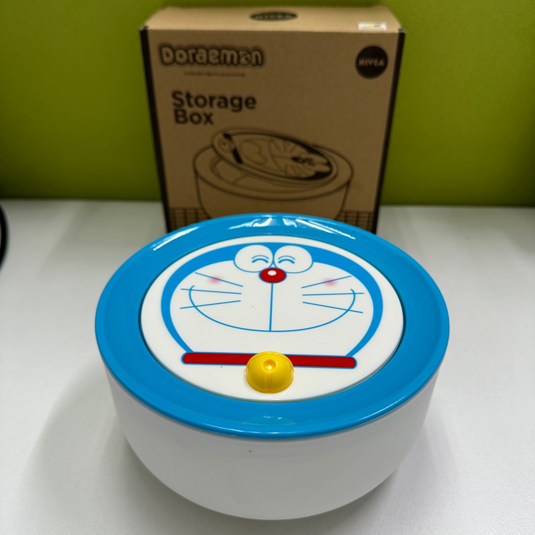 Doraemon Storage Box Round, Hobbies & Toys, Toys & Games on Carousell