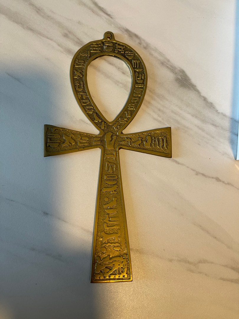 Egyptian ankh in metallic gold bronze colour wall decorative, Furniture ...