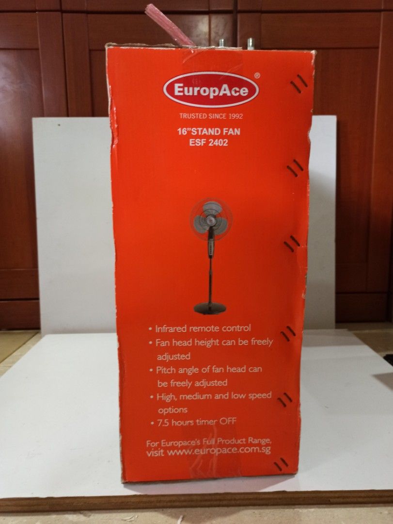 EuropAce 16'' STAND FAN/ESF 2402, TV & Home Appliances, Other Home ...