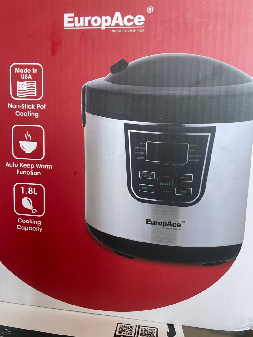 EuropAce Rice Cooker (Multi-function), TV & Home Appliances, Kitchen ...
