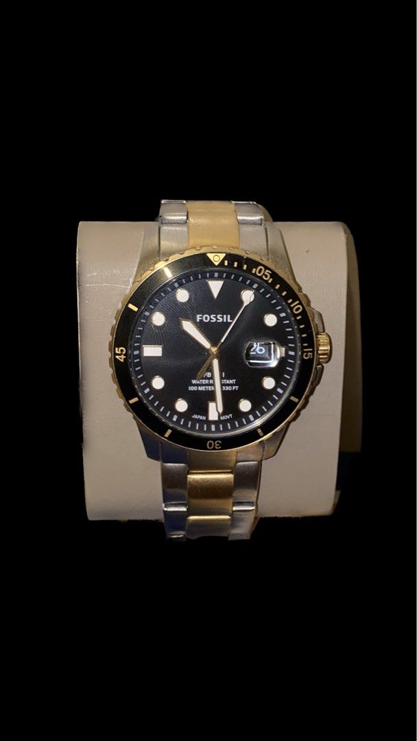Fossil FB-01 Three-Hand Date Two-Tone Men’s Watch FS5653, Men's Fashion ...
