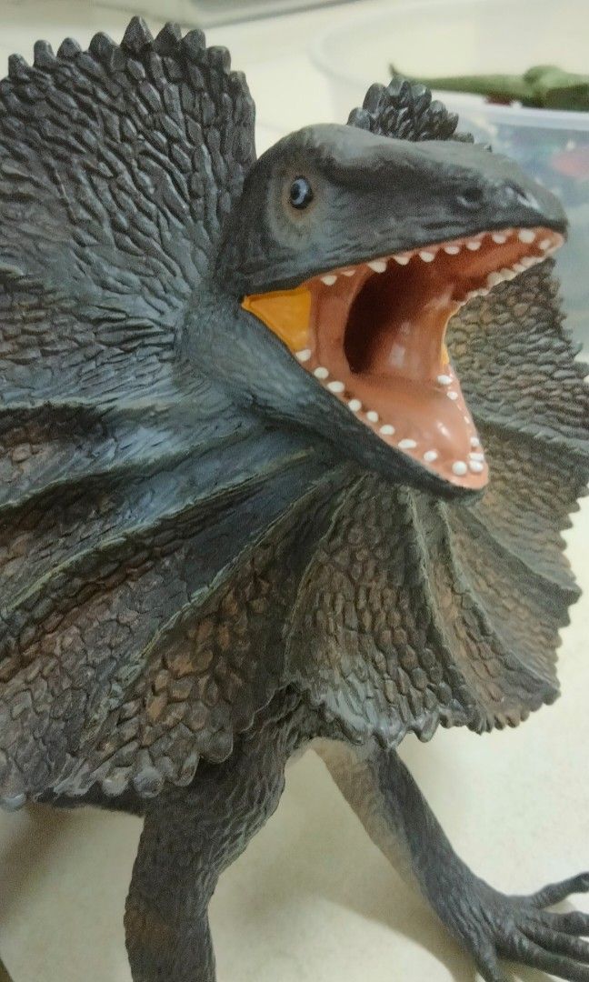 Frilled Neck Lizard Rubber Figure, Hobbies & Toys, Toys & Games on ...