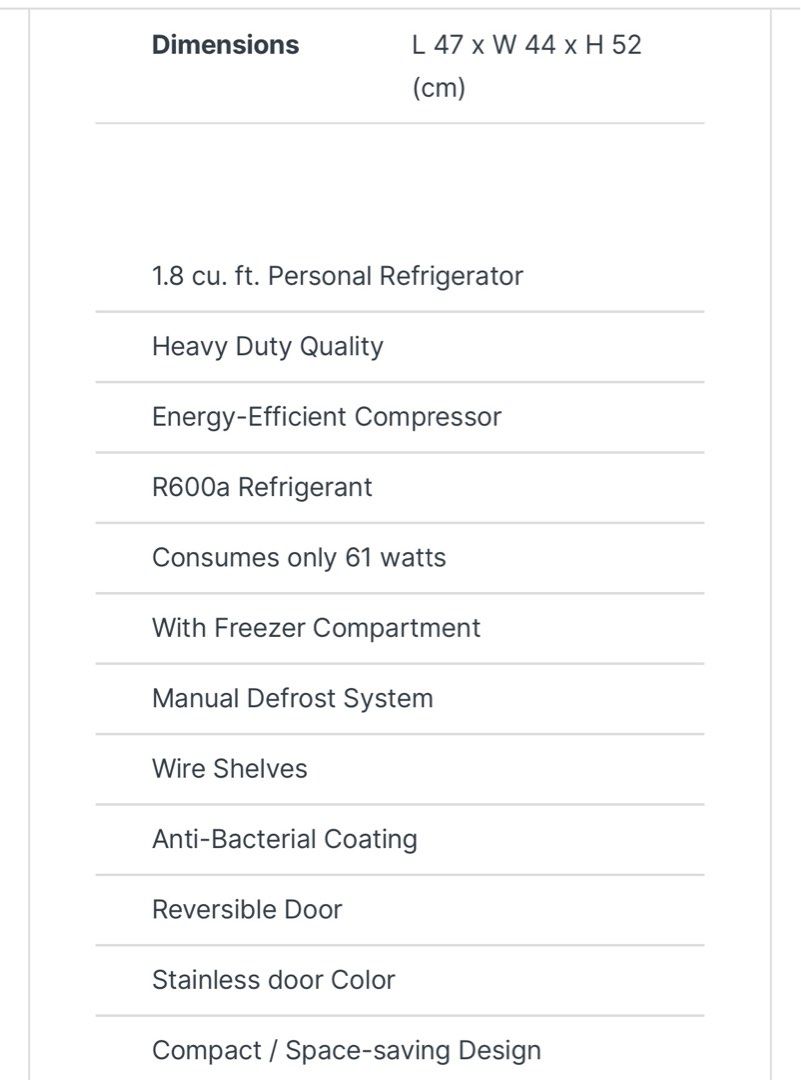 Fujidenzo RB-18HS 1.8 cu.ft. Personal Refrigerator, TV & Home ...