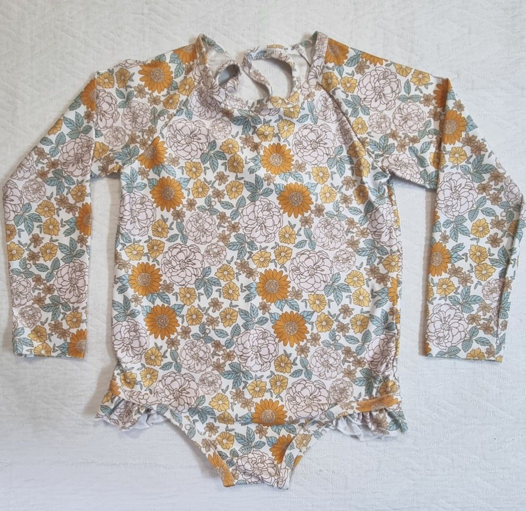 Girls rash suit one piece swimsuit, Babies & Kids, Babies & Kids ...