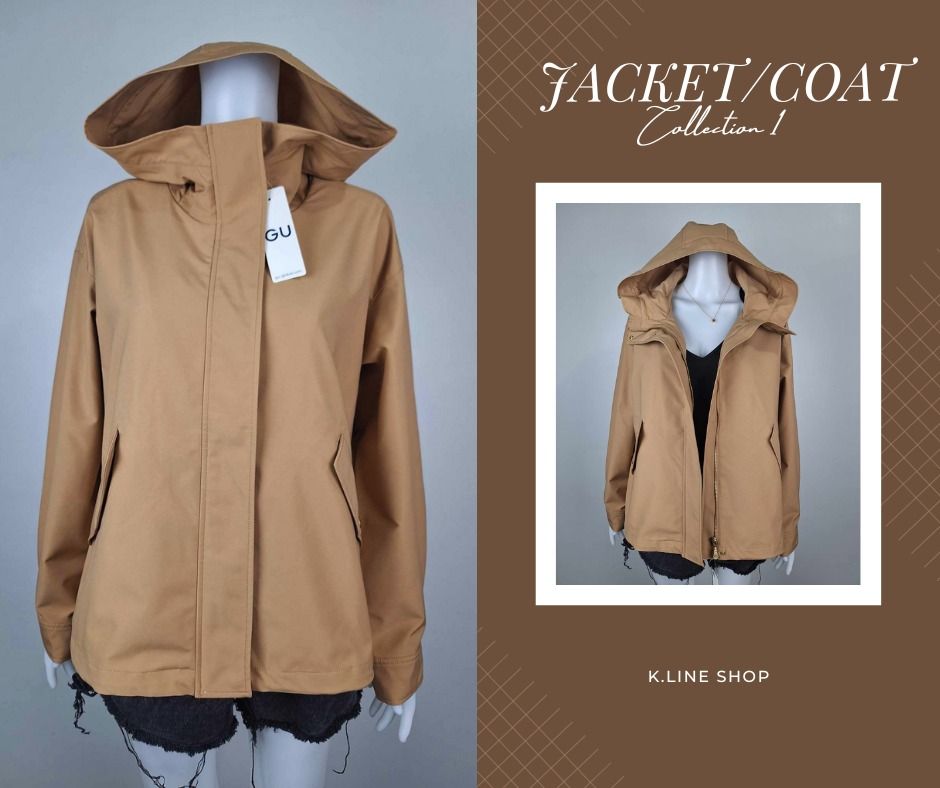 GU JAPAN Jacket (Brown), Women's Fashion, Coats, Jackets and Outerwear ...