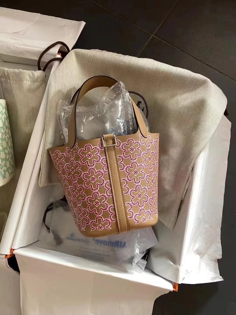 Hermes Micro Picotin Lucky Daisy, Luxury, Bags & Wallets on Carousell