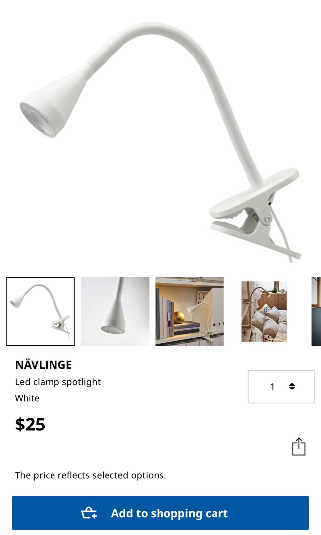 IKEA NAVLINGE LAMP, Furniture & Home Living, Lighting & Fans, Lighting ...