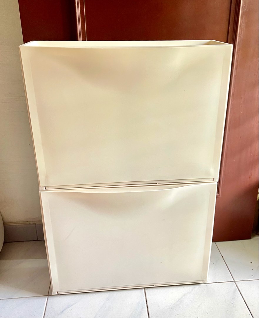 IKEA TRONES Shoe Cabinet Storage Box White, Furniture & Home Living ...