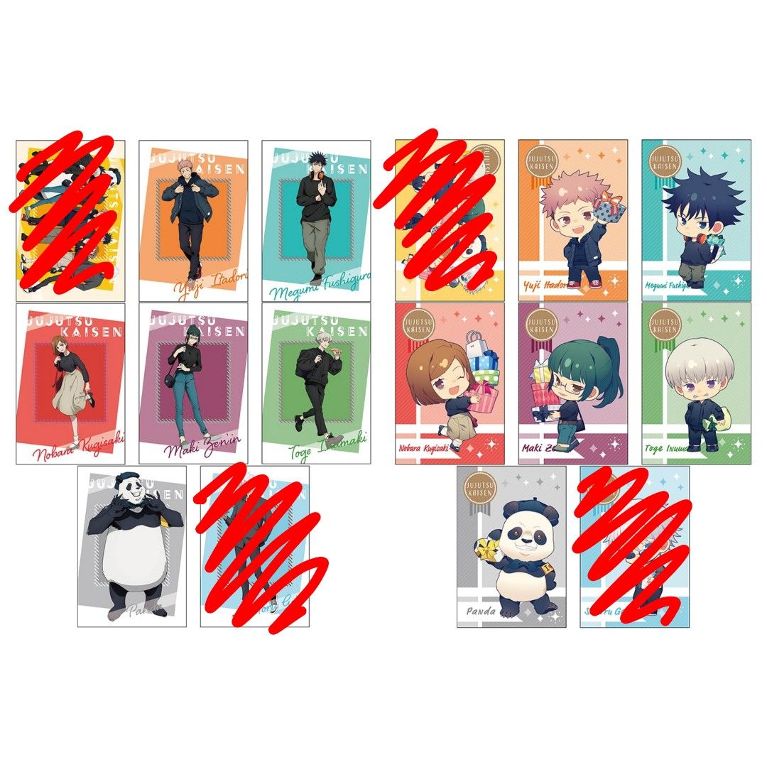 JJK Jujutsu Kaisen OIOI popup shop postcard set (Yuji, Megumi, Nobara ...
