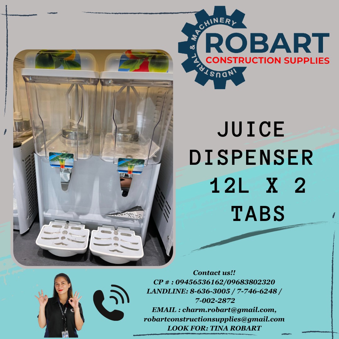 JUICE DISPENSER 2 TABS, Commercial & Industrial, Construction Tools ...