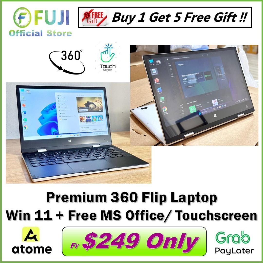 Jumper 360 Flip + Touch Screen Laptop - Fast Boot Up - 6GB RAM - 128GB ...