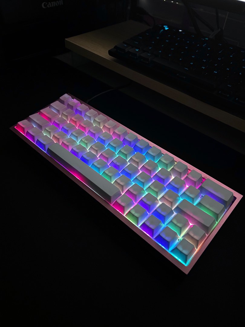 KBD Tofu 60 tofu60 - pink custom mechanical keyboard (Gradiant no ...