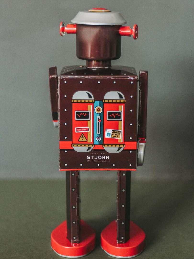 M-65 Giant Wind-up Robot Tin Toy, Plum, Hobbies & Toys, Memorabilia ...