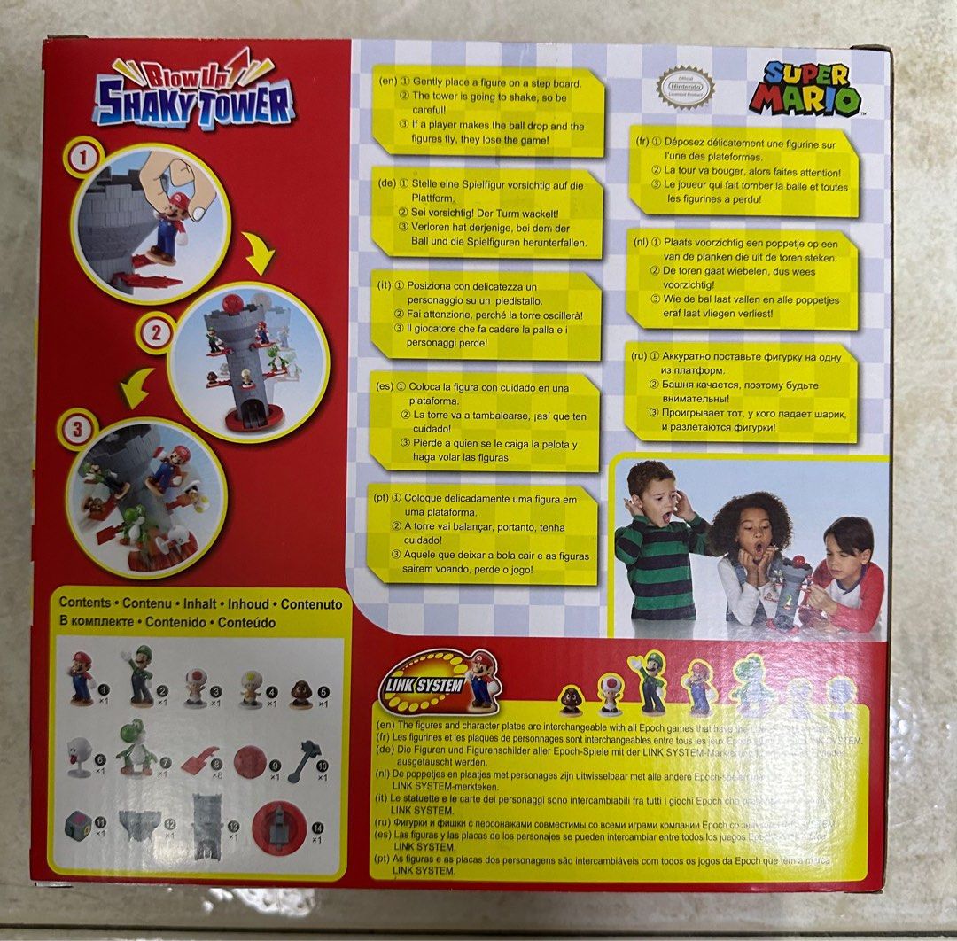 Super Mario Blow Up Shaky Tower Toy (Balancing), Hobbies & Toys, Toys ...