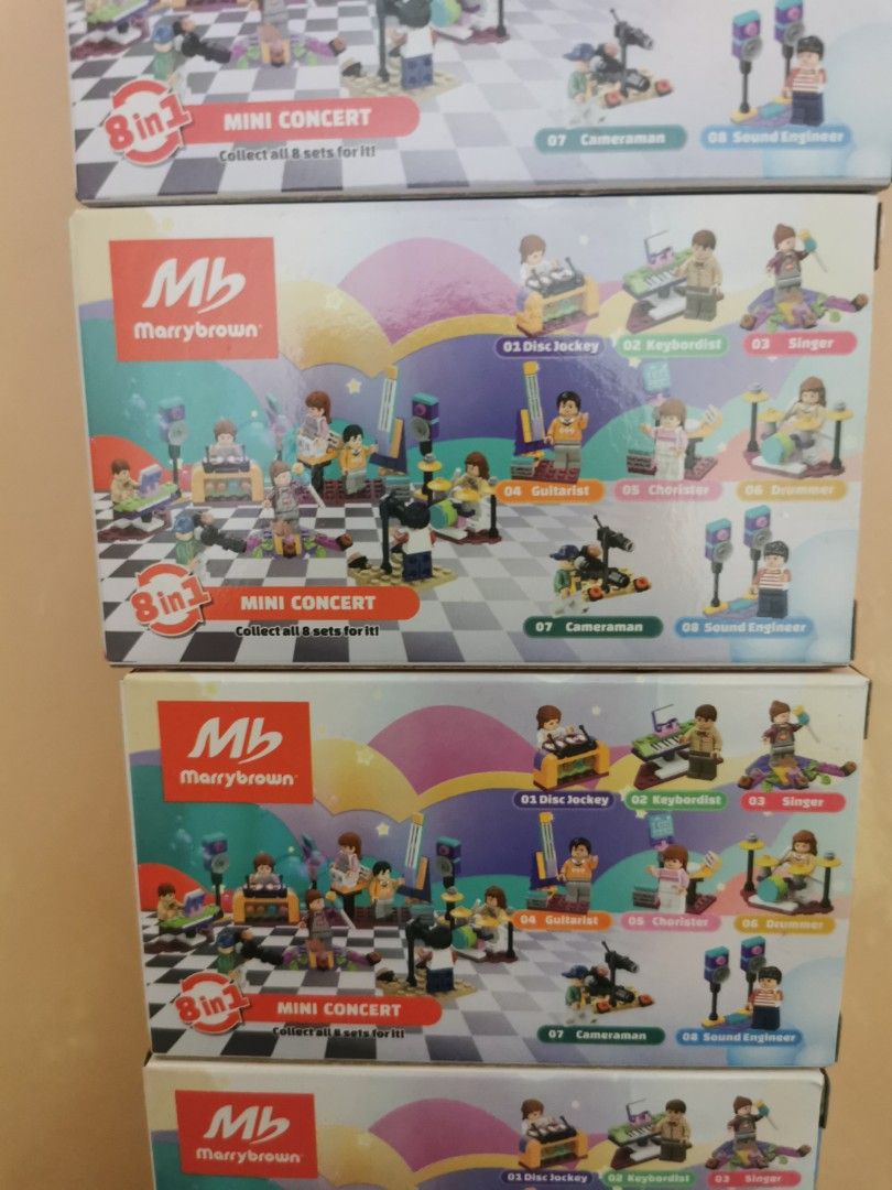 Marrybrown DIY mini concert figuring disc jockey digger drummer sound ...