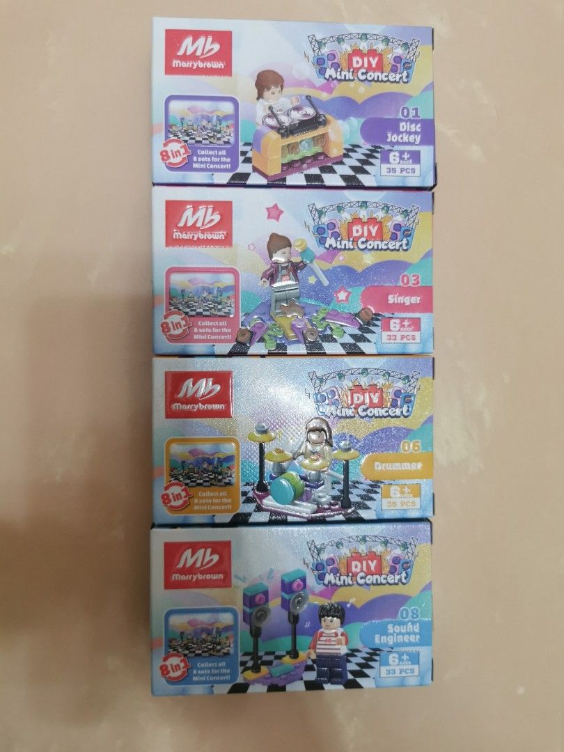 Marrybrown DIY mini concert figuring disc jockey digger drummer sound ...