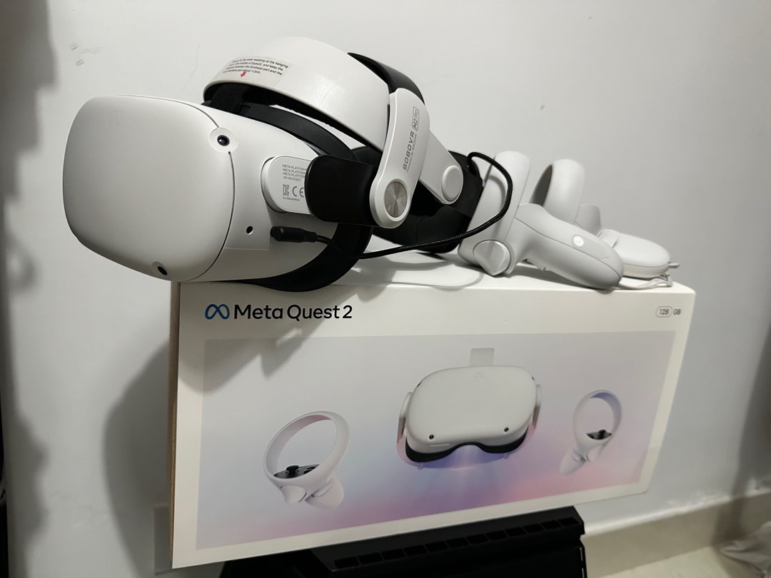 Meta quest 2 (128gb) Excellent condition +bobo vr headset pack, 電子遊戲 ...