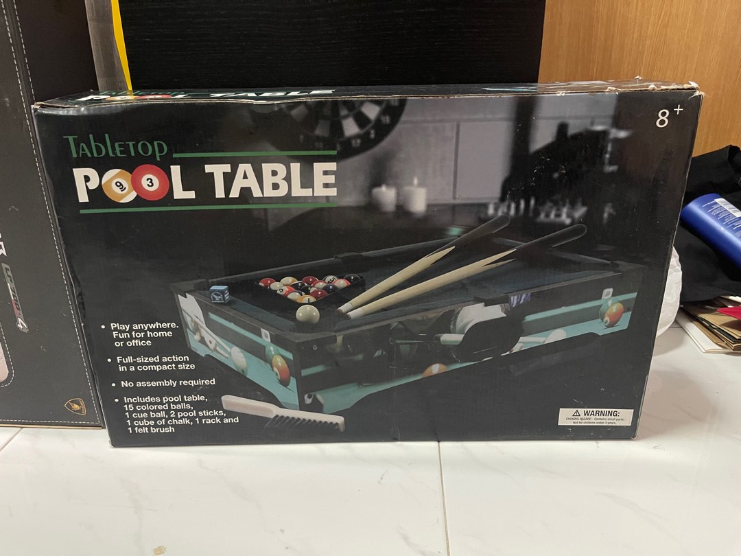 Mini pool snooker billiard table, Hobbies & Toys, Toys & Games on Carousell