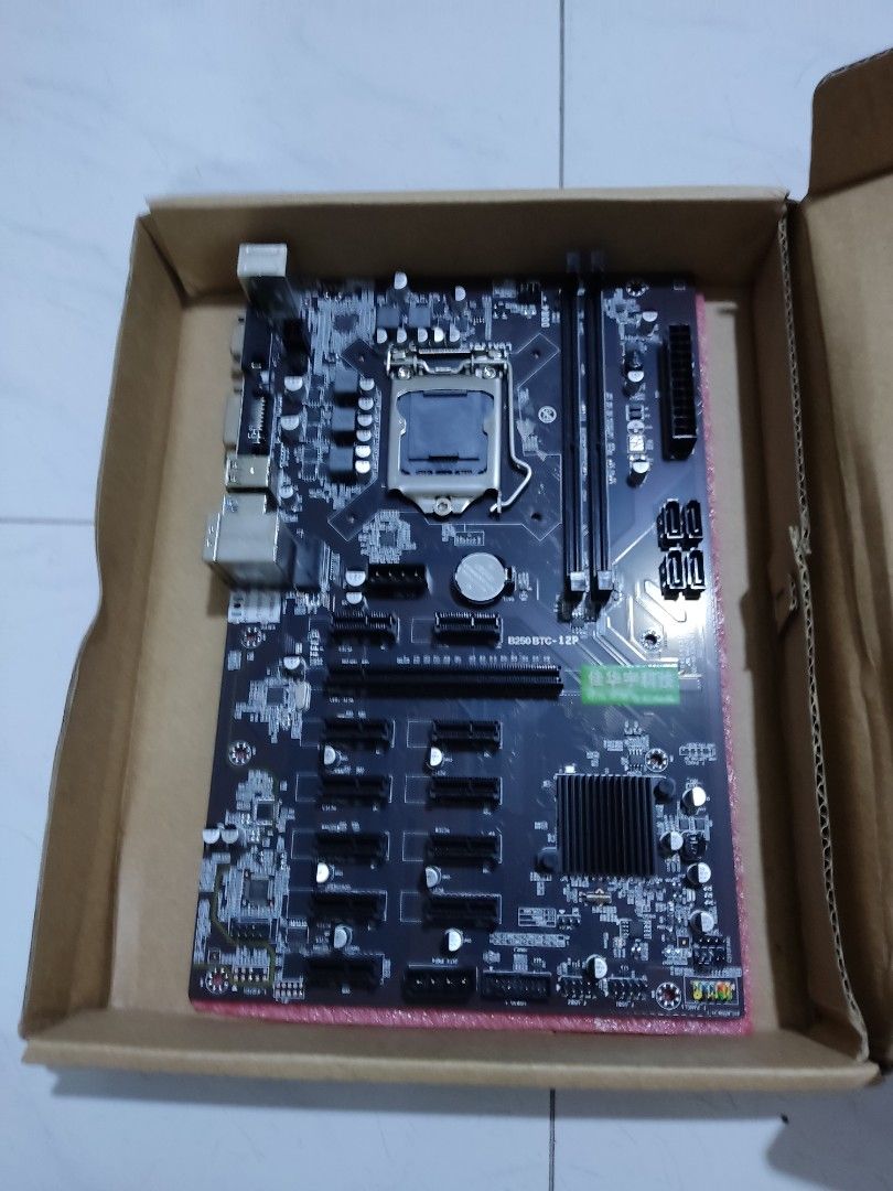 Mining motherboard B250 BTC-12p, Computers & Tech, Parts & Accessories ...