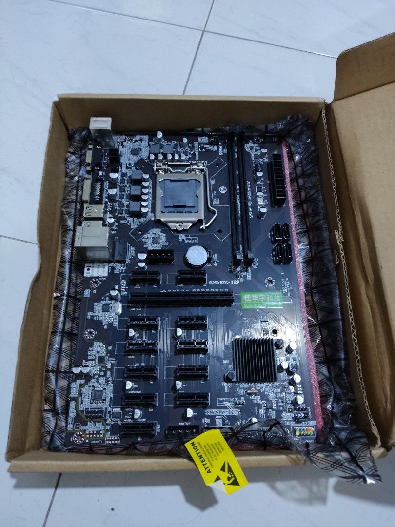 Mining motherboard B250 BTC-12p, Computers & Tech, Parts & Accessories ...